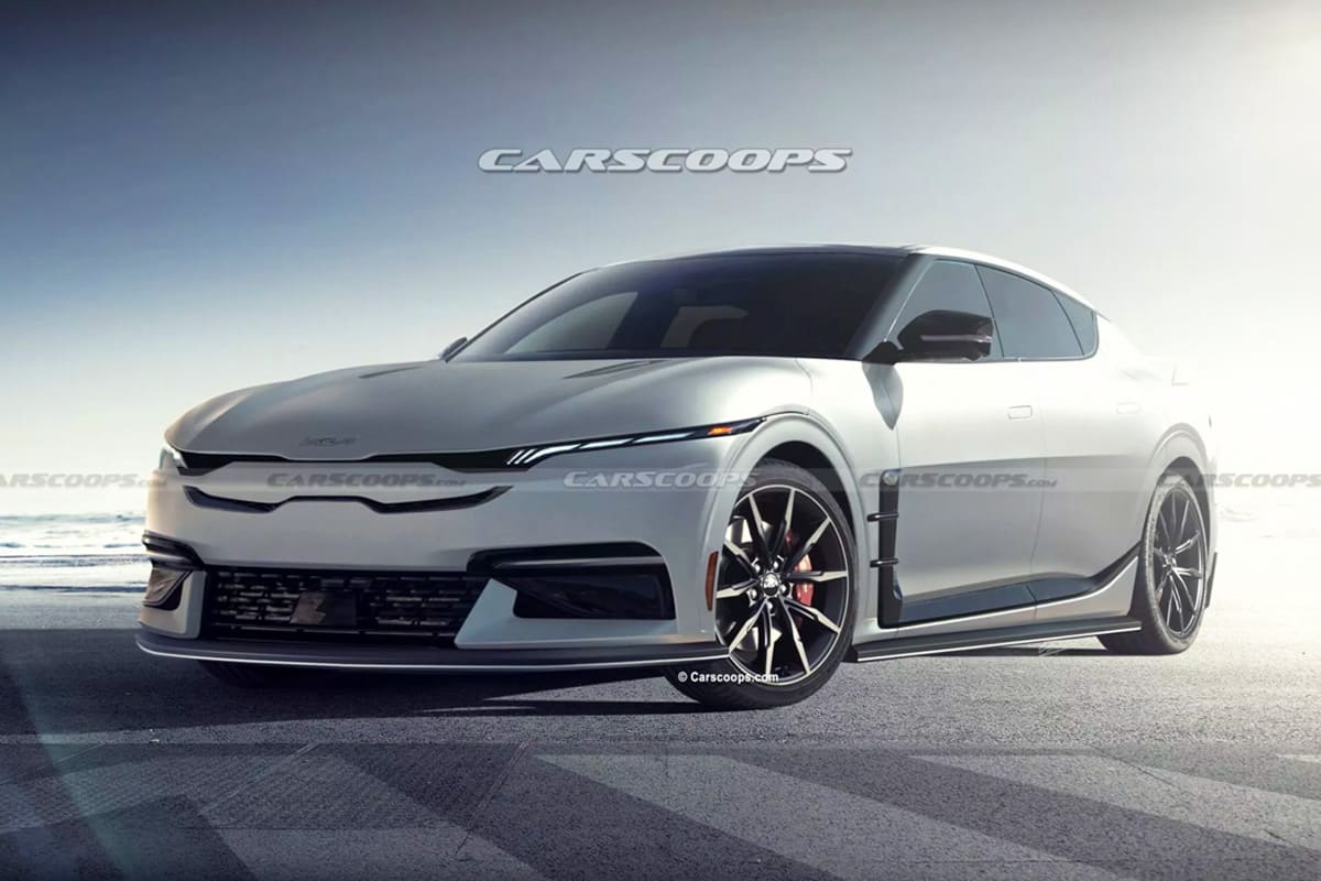 기아, 고성능 전기 세단 'EV8' 예상도 공개...스팅어의 후속 모델